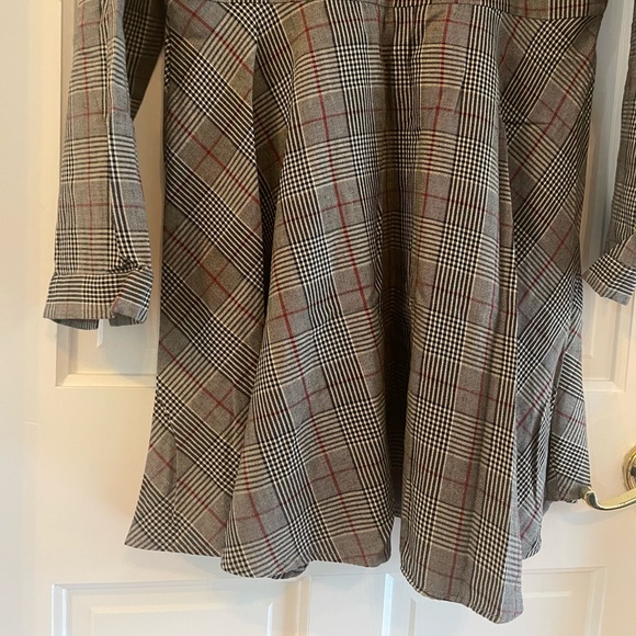Zara | Dresses | Zara Tartan Plaid Buttonup Dress L | Poshmark